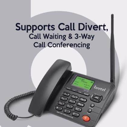 Beetel F2N Dual SIM GSM Black Wireless Landline Phone - JioMart