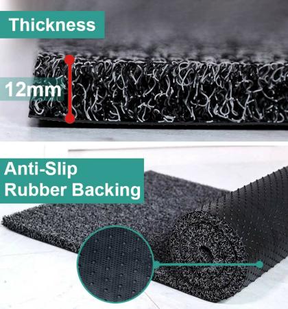 Motella Crafts Plain Black Polyvinyl Chloride Solid Rectangular Cushion ...