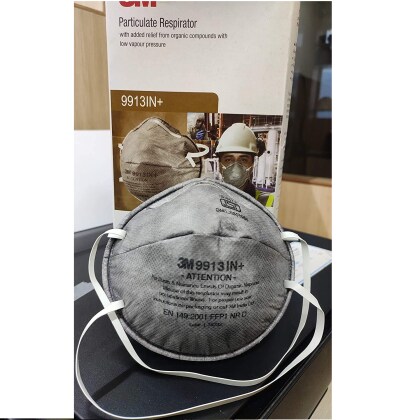 3M 9913 Dust / Mist / Organic Vapour Respirator with ISI Mark - 20 Nos Per Box - JioMart