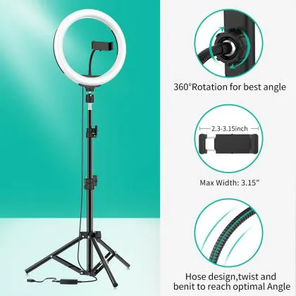 Webilla Ring Light With Tripod Stand (63 Tall) With Phone Holders, Magicfun Led Ring Light - JioMart