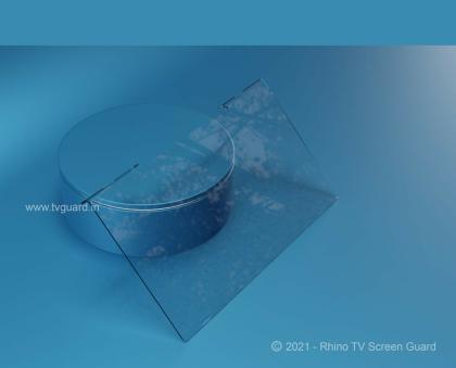 Rhino Tv Screen Guard 55 Inches 5mmThickness Laser Cut Crystal Clear UV ...