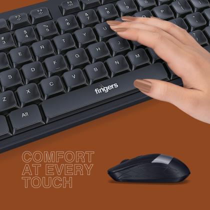 FINGERS AeroClicks Combo Wireless Keyboard and Mouse Set | Optical | 2. ...