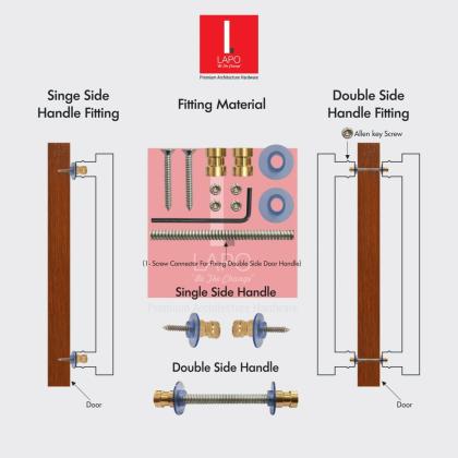 Lapo Black Gold Stainless Steel T-Shaped Door Handles For Main Door 24 ...