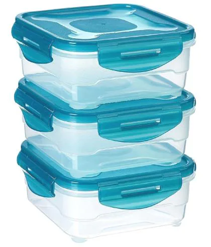 Airtight Fridge Storage Containers Box 800ml Set 3, for Kitchen Grocery ...