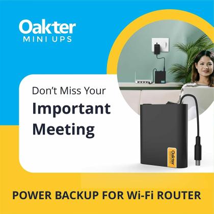 Oakter Mini UPS for 9V WiFi Router Broadband Modem | Backup Upto 4 ...