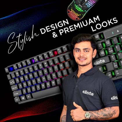 Elista ELS-BOLT RGB Wired USB Keyboard & Mouse Combo - JioMart