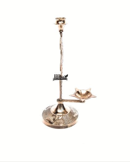 Blissful Decors Pure Brass Gold Plated Religious 'OM' diya bati Symbol ...