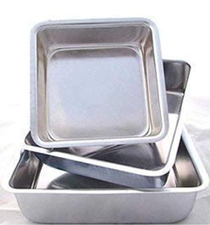 ShopiMoz Cake Decor Square Shape Aluminum 3 in 1 Cake Mould Set of 3 ...