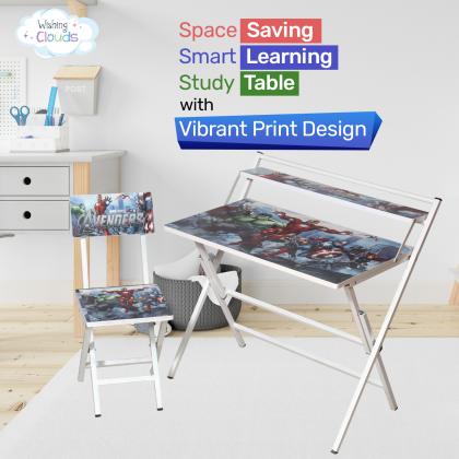 Wishing Clouds Avengers Pattern Foldable Kids Study Table & Chair ...
