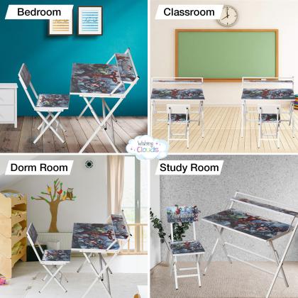 Wishing Clouds Avengers Pattern Foldable Kids Study Table & Chair ...