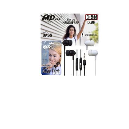 MD Gold Earphone with Big Bass Sound MD26| Headphones| Earphones| Handsfree - JioMart