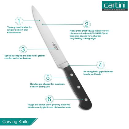 Cartini Stainless Steel Professional Carving Knife - JioMart