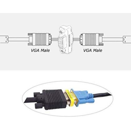 WETEK VGA Jointer Couple Joiner Extender 15 Pin Female to Female ...