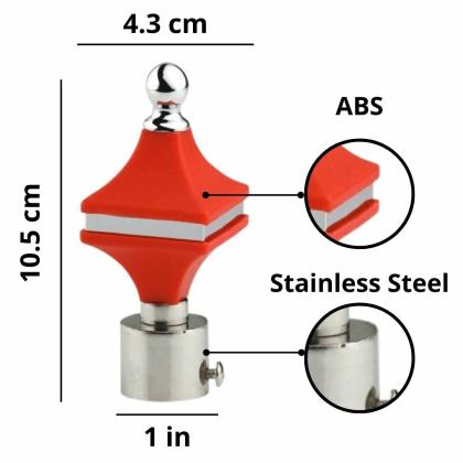 INKART Durable ABS + Stainless Steel Curtain Bracket with Support 1 ...