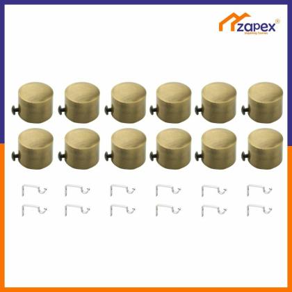 ZAPEX High Quality Aluminium Round Curtain Bracket with Support 1 Inch ...