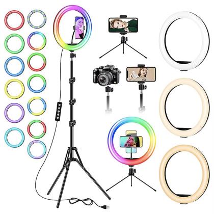 JAIBALLY Ring Lights 10" Portable LED Selfie Lights (26cm) for Camera ...