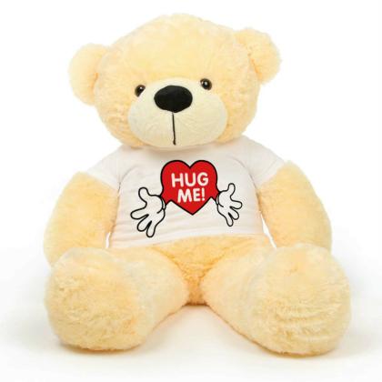 Hug N Feel Soft Toys Cream Polyester Teddy Bear Soft Toy - 5 feet - JioMart