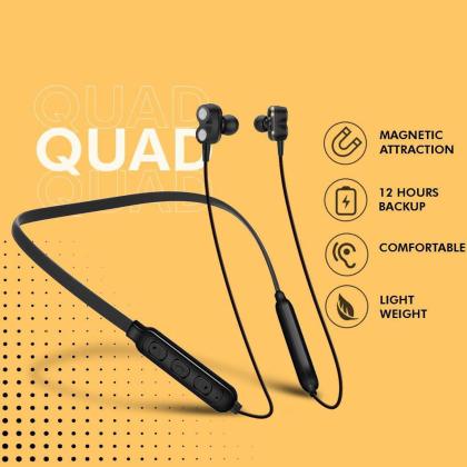 Benison India Black Ultra Sonicbass Bluetooth Neckband - JioMart