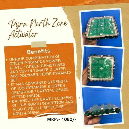 VSP VASTU SAMADHAN - 128 PYRA NORTH ZONE ACTIVATOR - FOR NORTH Disha ...