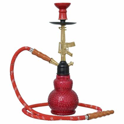 JaipurCrafts Premium Ak 47 Gun Style Hookah Set ( 17 Inches, Red ...