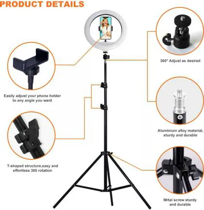 Webilla New 10 Inchs Big Led Ring Light With 7 Feet Stand For Camera ...