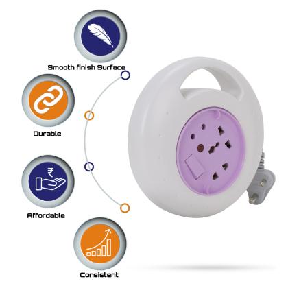 CONA 4226 Bingo 3 Pin Flex Box, 240V, 4 Meter|Electrical Extension Box ...