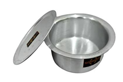 Sonanshi Silver Aluminium Bhagona With Lid 1.5 L - JioMart