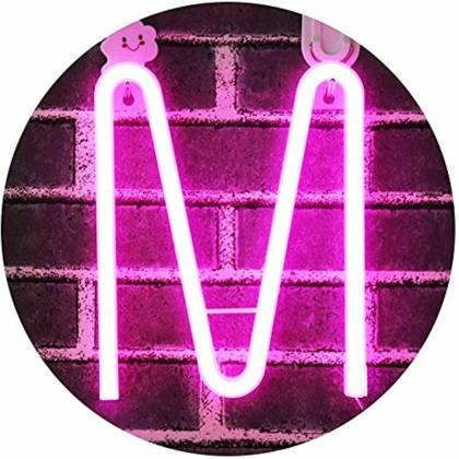 SATYAM KRAFT Marquee Letter-M Shaped Neon LED Light Decoration Wall ...