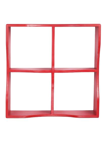 Home Sparkle Red Wooden 4 Compartments Wall Mounted Floating Shelves ...