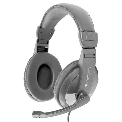 Zebronics 200HM Headphone with Mic, Dual 3.5mm Connectors With Mic, for ...