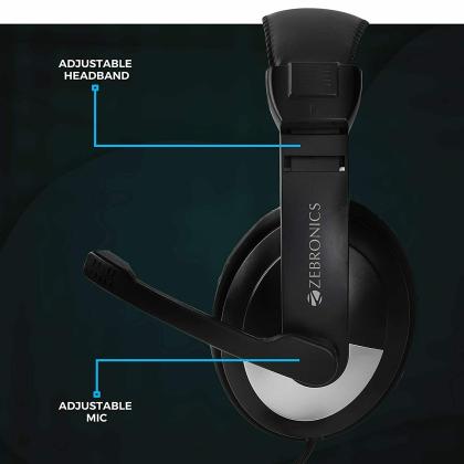 Zebronics 200HM Headphone with Mic, Dual 3.5mm Connectors With Mic, for ...