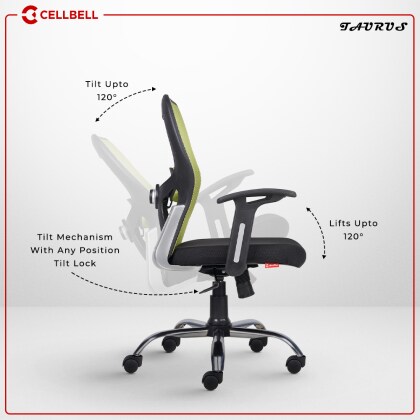 CELLBELL Tauras Lite C100 Mesh Mid Back Office Chair Pistachio Green ...