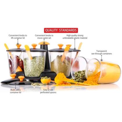 OLIX 360 Revolving Multipurpose Pickle Aachar with Spice Stand Kitchen ...