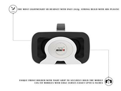 Irusu White Mini VR Headset - 3D VR Headset With Remote Control 42Mm HD ...