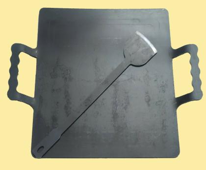 NAAYAGI - 3 KG - LASER CUTTED - SQUARE -IRON TAWA / PATHRI TAWA FOR ...