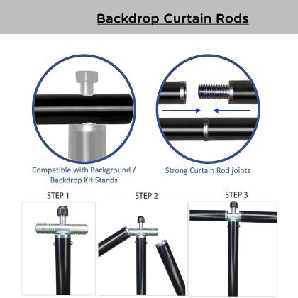 VTS Screen with T-Shape Backdrop Stand With 4 Clamps - JioMart