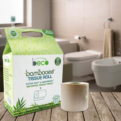 Beco Bamboo Eco-Friendly 3 Ply Tissue Roll 220 Pulls (Set of 4) - JioMart