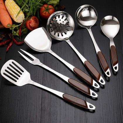 Leeonz Stainless Steel Skimmer Kitchen Cooking Utensil Features Plastic ...