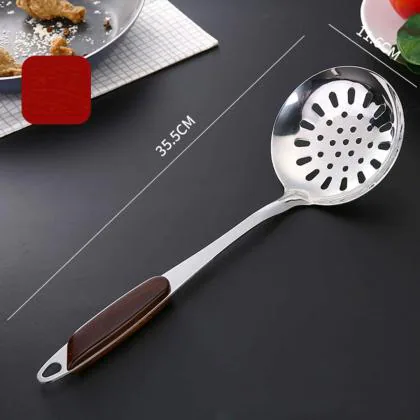 Leeonz Stainless Steel Skimmer Kitchen Cooking Utensil Features Plastic ...