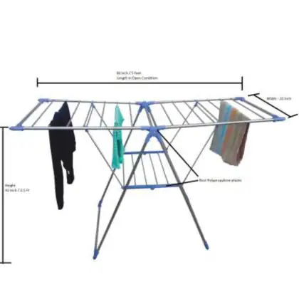 SHP SONI Heavy Duty Rust-Free Stainless Steel Foldable Storage Cloth ...