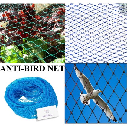 CRODOR Pigeon Anti Bird Netting (3 m x 25m, Blue, bird mesh net) Bird ...