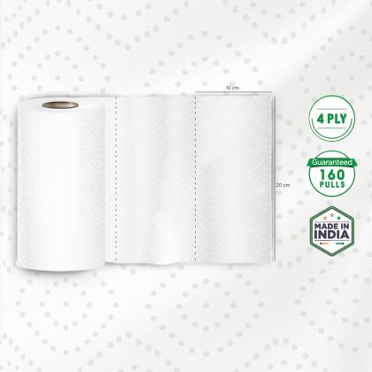 Imvelo 4 Ply Kitchen Tissue Paper Roll - 40 Rolls (160 Pulls Per Roll ...