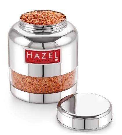 Hazel Stainless Steel See Through Container 1000 ml (Set of 5) - JioMart