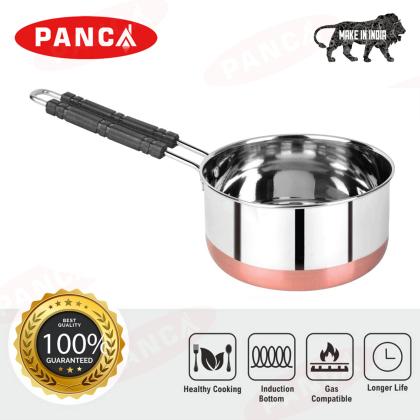 PANCA Stainless Steel Copper Bottom Sauce Pan Tea Pan Milk Pan (1500 ML ...