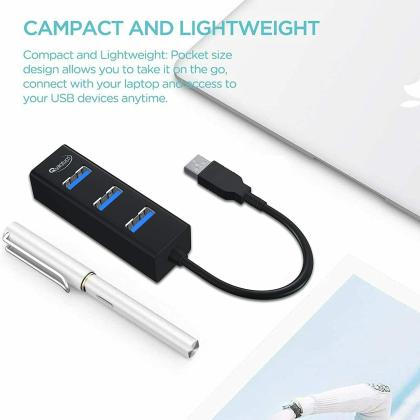 Quantum QHM6642 4 Port Hi-Speed USB Hub(Black) - JioMart