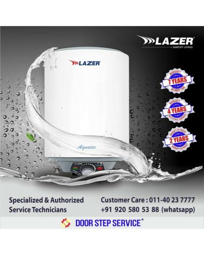 Lazer Aquatic 10L Storage Water Geyser Vertical, White - JioMart