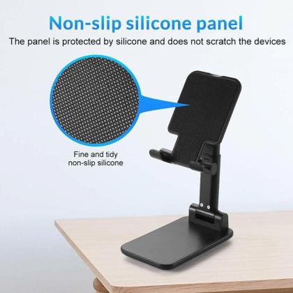 Oxza Black Adjustable Cell Phone Stand, Foldable Portable Phone Stand ...