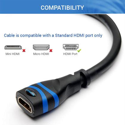BlueRigger 4K HDMI Extension Cable - 3 ft - JioMart