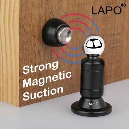 LAPO Round Stainless Steel 4 inch Door Magnet Stopper Soft-Catch / Door ...