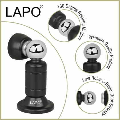 LAPO Round Stainless Steel 4 inch Door Magnet Stopper Soft-Catch / Door ...